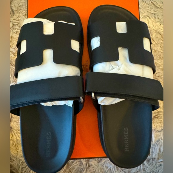 Hermes | Shoes | Brand New Hermes Black Chypre Women 39 | Poshmark